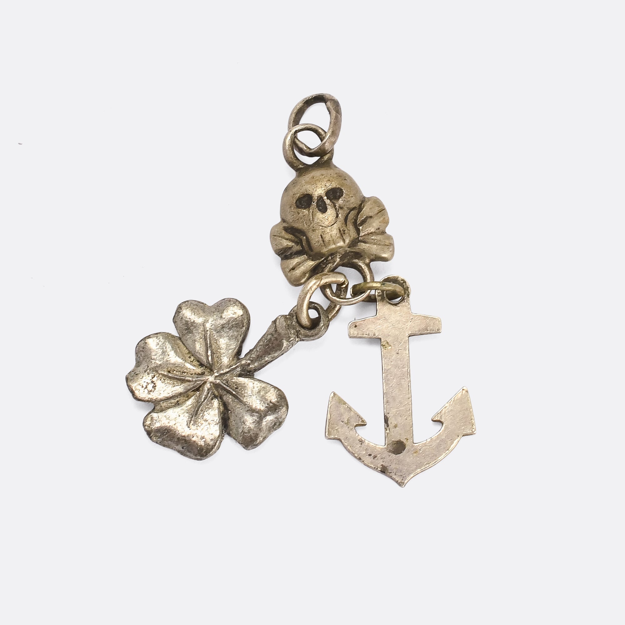 Victorian Silver Memento Mori "Hope, Luck & Death" Pendant – Butter ...