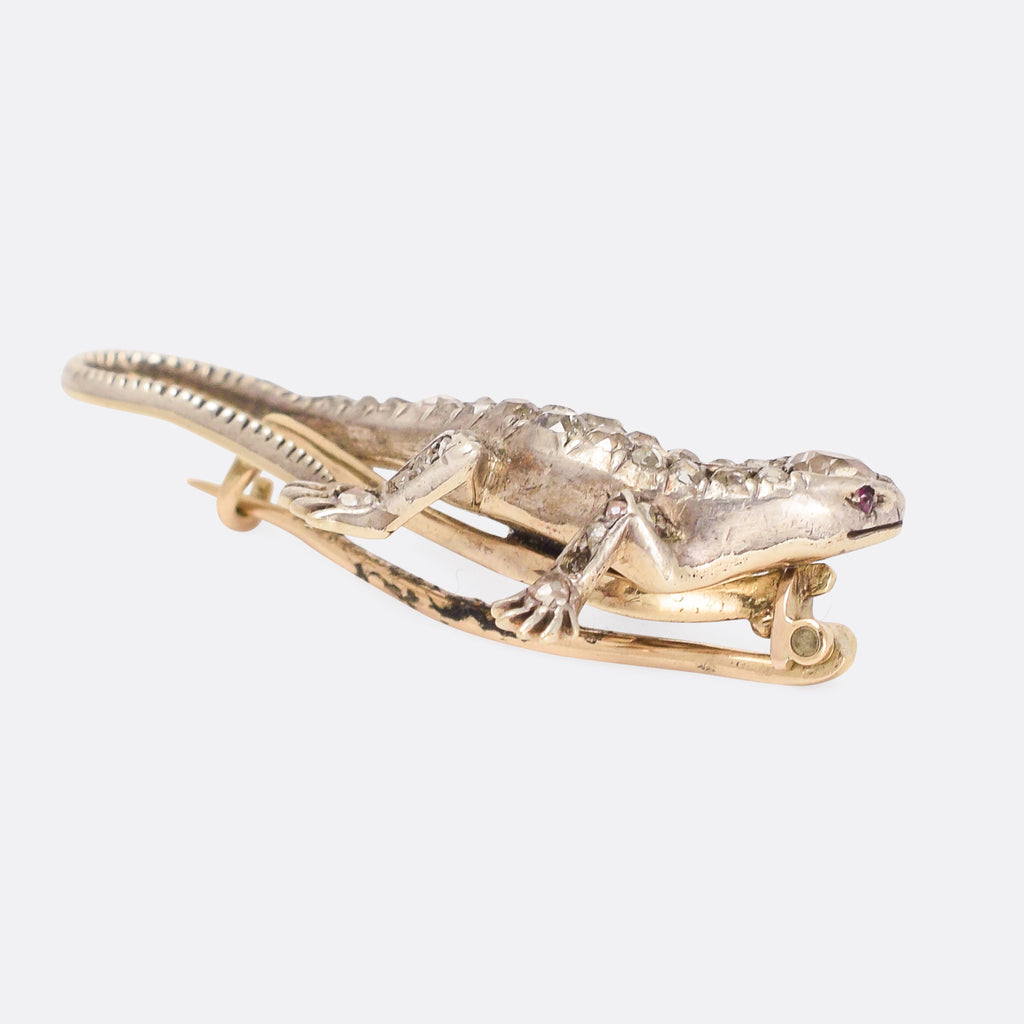 Victorian Diamond Lizard Brooch – Butter Lane Antiques