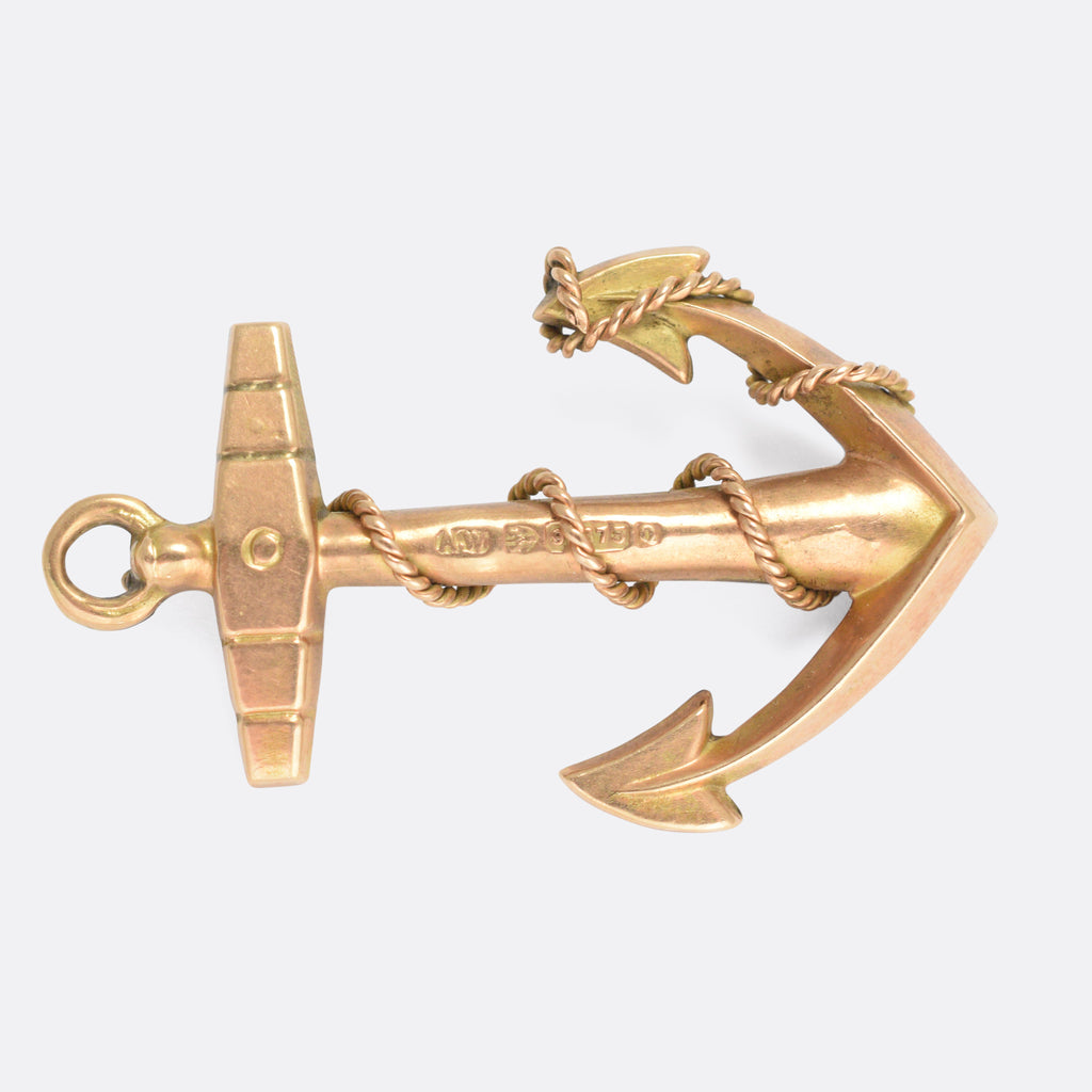Victorian Gold Anchor Pendant – Butter Lane Antiques