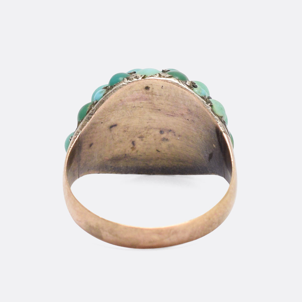 Victorian Pavé Turquoise Bombé Ring – Butter Lane Antiques