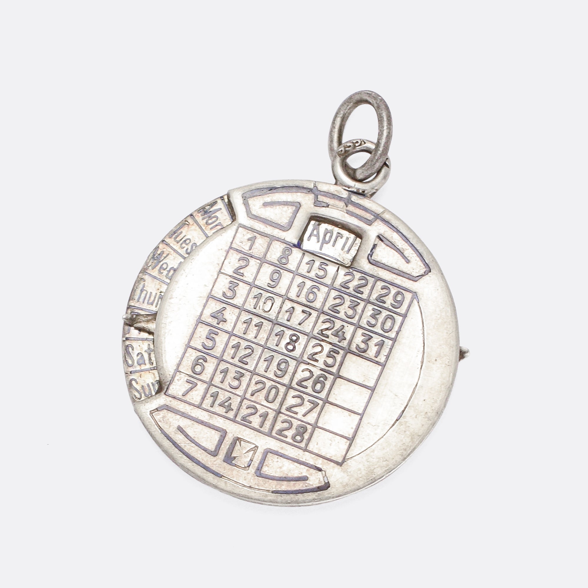 Victorian Silver & Enamel Perpetual Calendar Pendant – Butter Lane Antiques