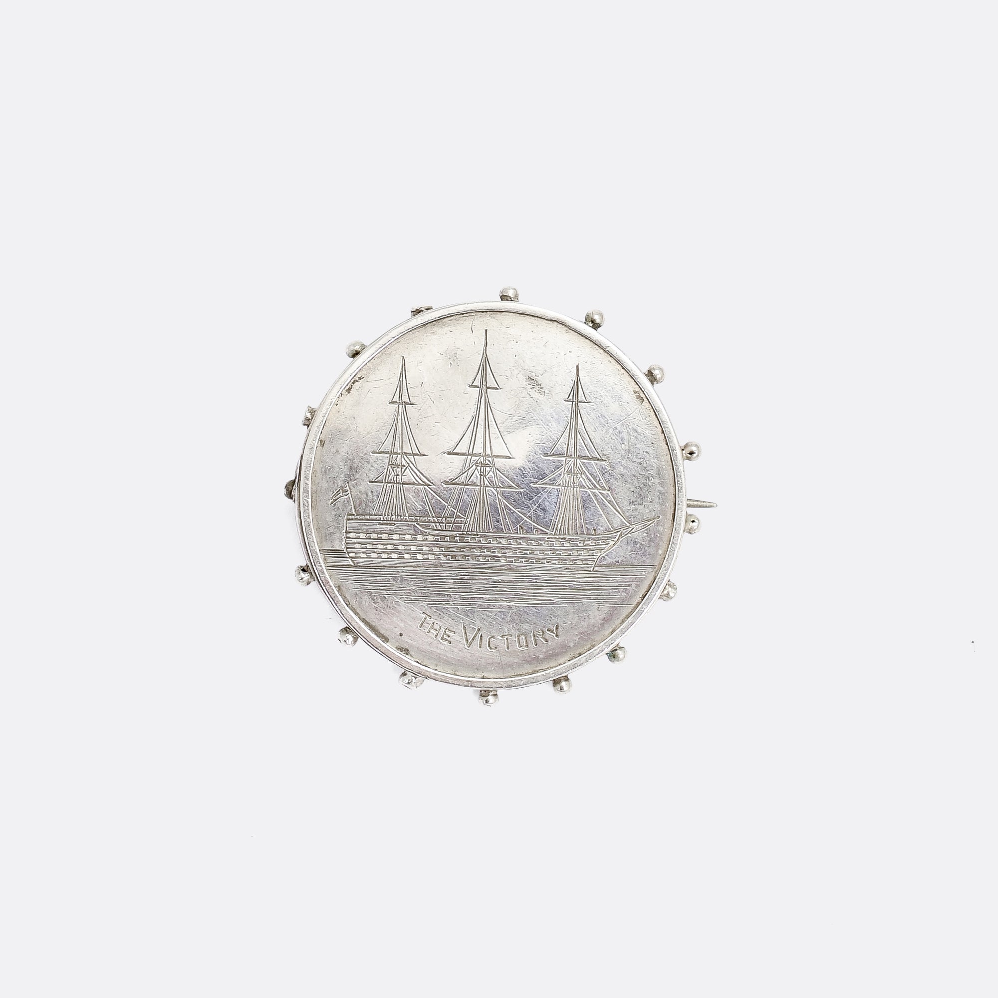 Victorian 'The Victory' Ship Badge – Butter Lane Antiques
